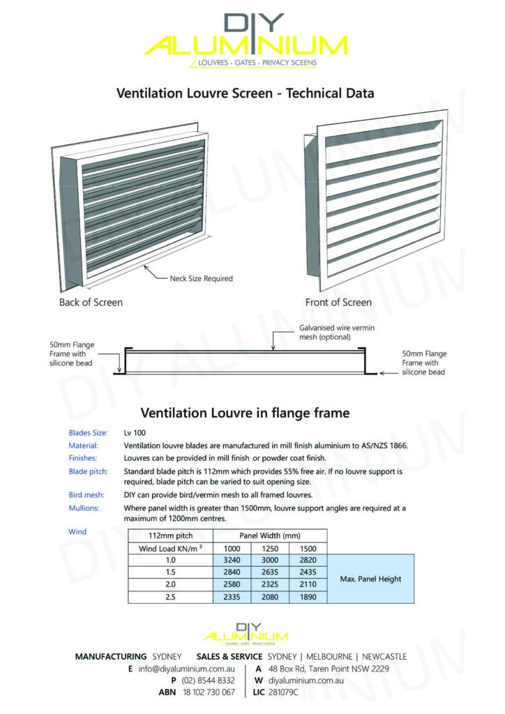 Ventilation Louvres – DIY Aluminium